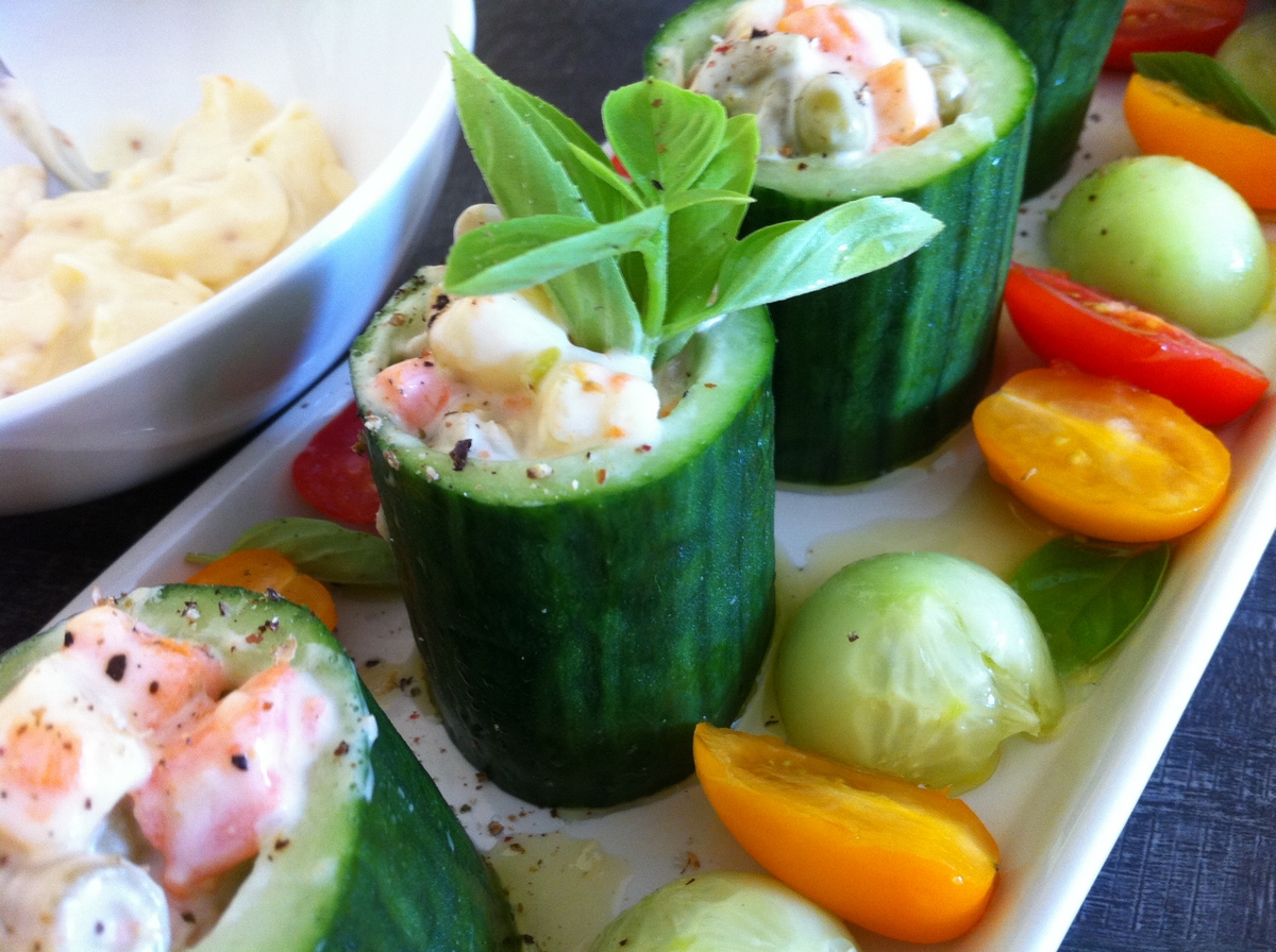 Concombre farci macédoine – CUISINE DE GUT