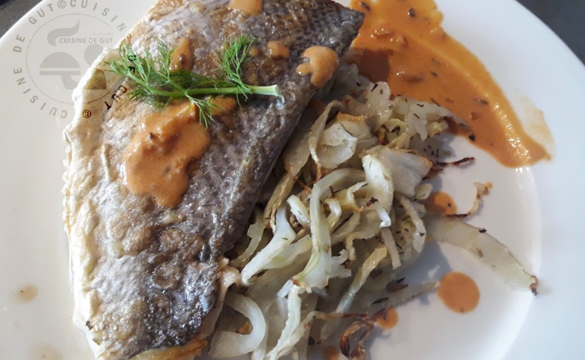Filet de maigre au fenouil sauce corail et graines de carvi – CUISINE ...