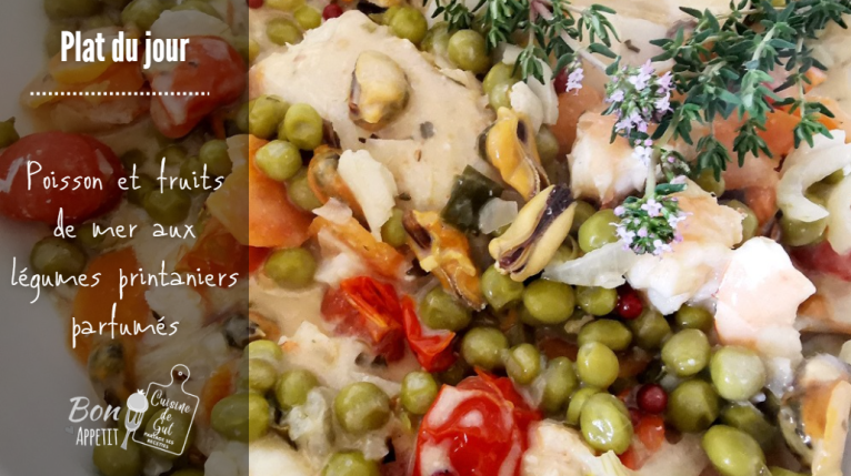 Poisson et fruits de mer aux légumes printaniers parfumés – CUISINE DE GUT
